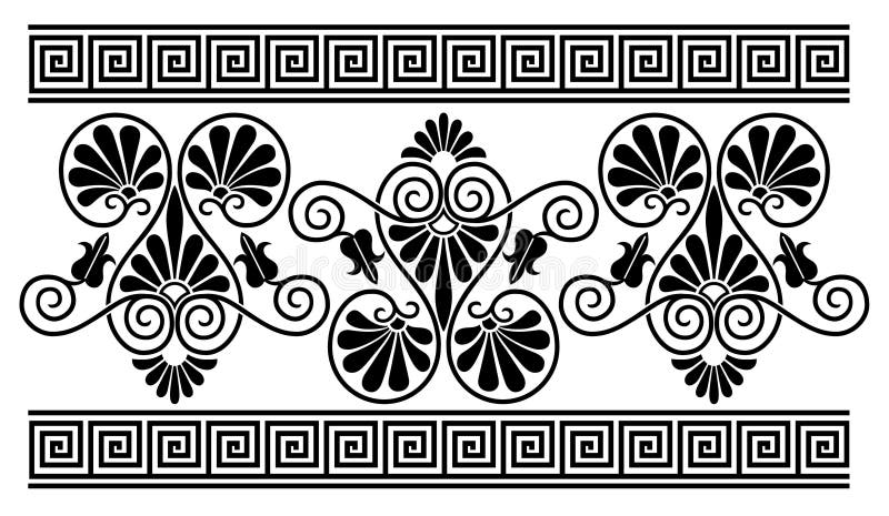 Set of Vector Greek Borders Stock Vector - Illustration of decor ...