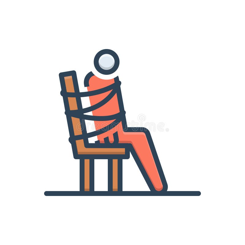 Color Illustration Icon for Victim, Crime and Catch Stock Illustration ...