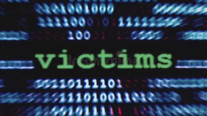 Victims Broken Data on the Screen Glitch Effect Stock Video - Video of ...