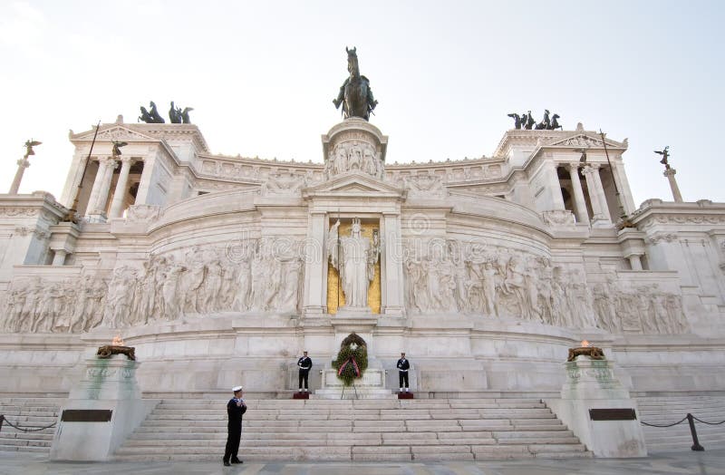 Victor Emmanuel II Monument in Rome Stock Image - Image of travel ...