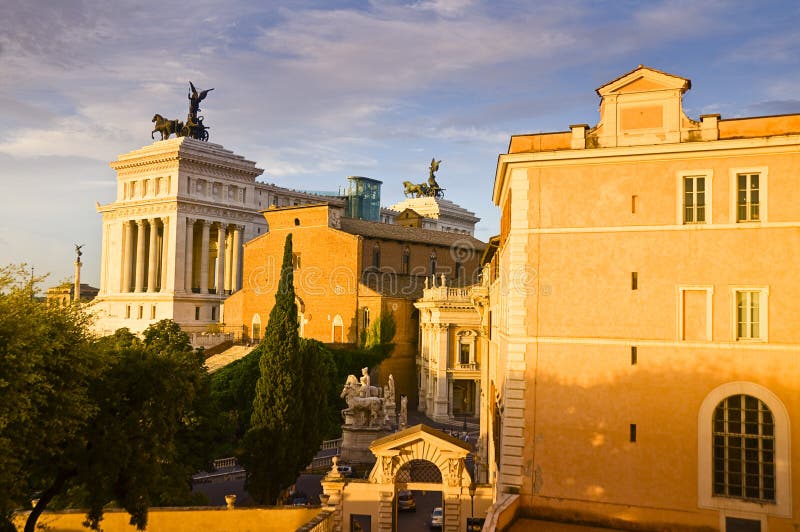 Victor Emmanuel II Monument in Rome, Italy Stock Image - Image of ...
