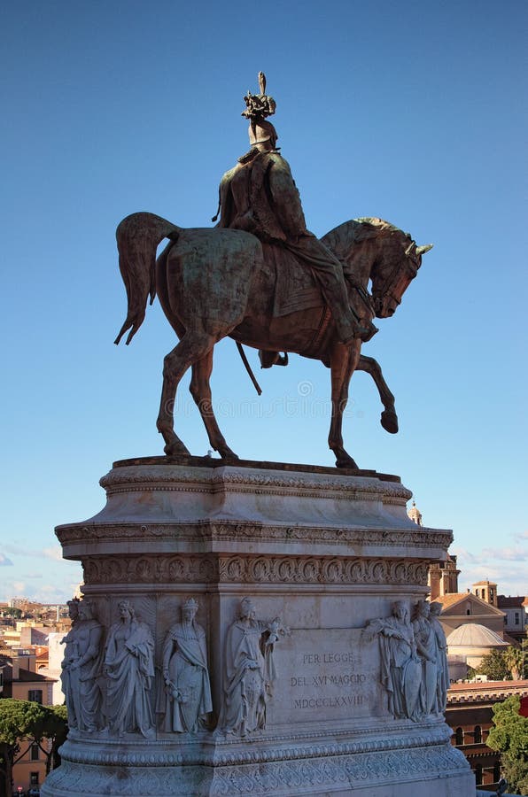 Victor Emmanuel Monument in Il Vittoriano in Rome, Italy Stock Image ...