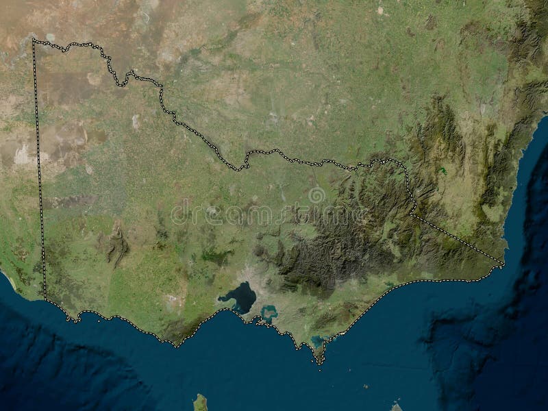 Victoria, Australia. Low-res Satellite. No Legend Stock Illustration ...