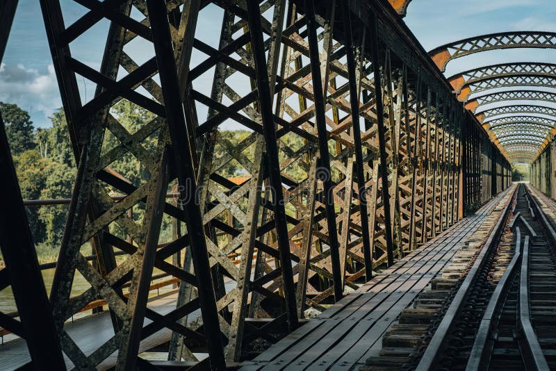 Victoria Bridge, a River Metal Railway, Kuala Kangsar Stock Photo ...