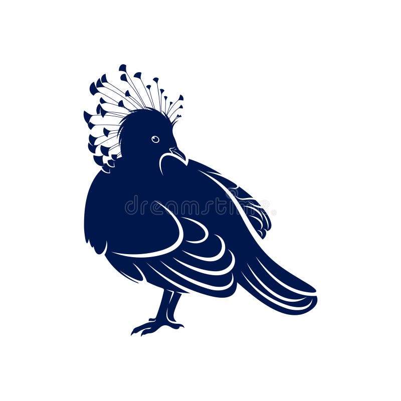Victoria Crowned Pigeon Design Vector Illustration. Victoria Crowned ...