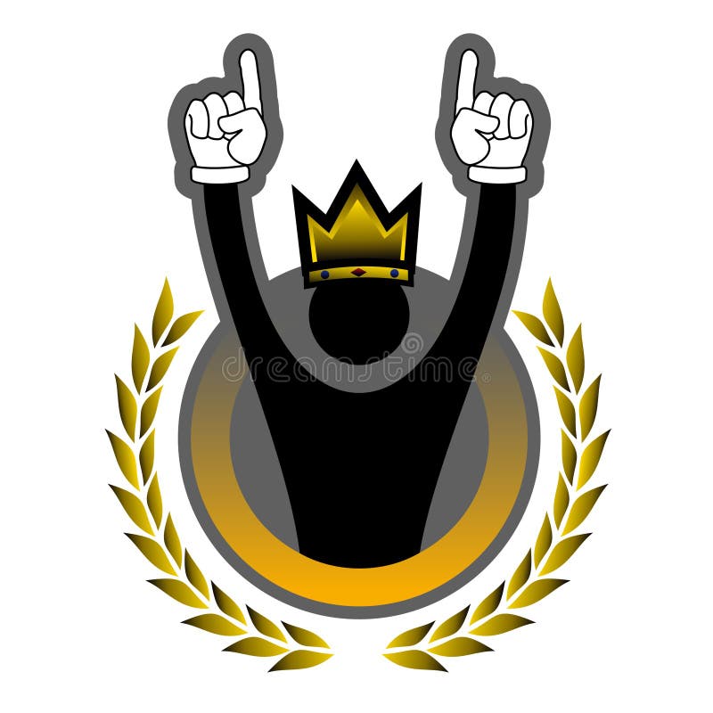 Icono de la victoria ilustración del vector. Ilustración de correcto ...