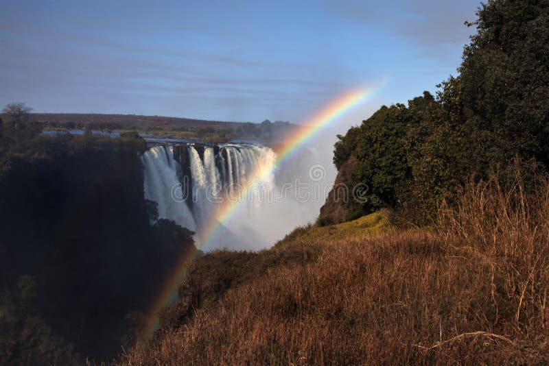 Victoria Falls stock image. Image of gorge, rainbow, landscape - 27654813