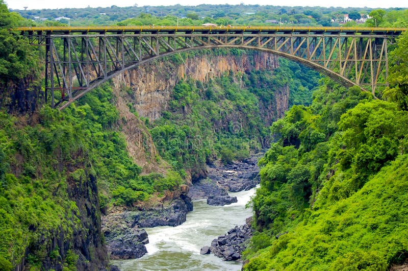 Victoria Falls Bridge stock photo. Image of zimbabwe - 186485598
