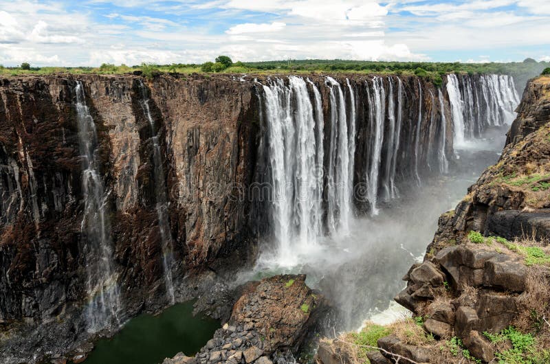 Victoria Falls view stock image. Image of savana, keywords - 158951705