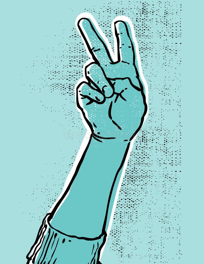 Victoria/gesto De Mano Fresco Ilustración del Vector - Ilustración de ...