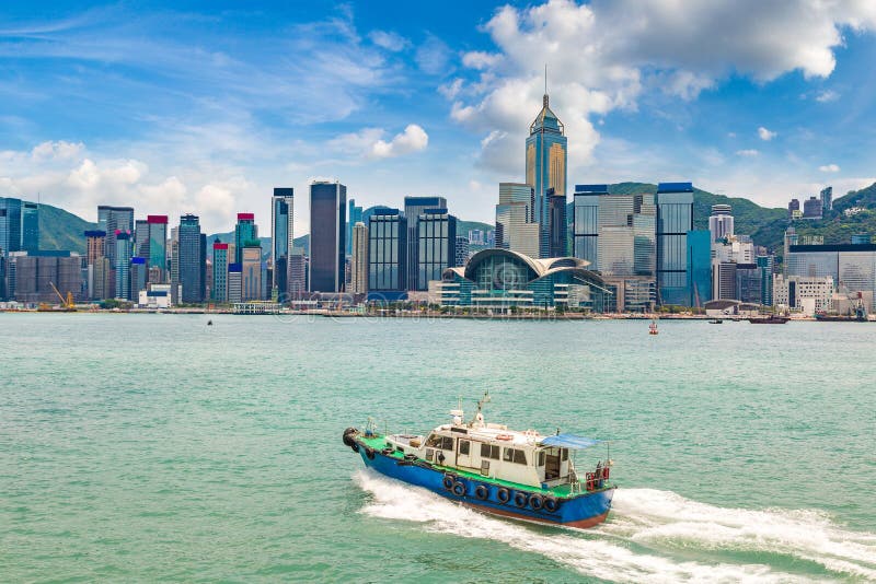 Victoria Harbour in Hong Kong Editorial Stock Image - Image of port ...