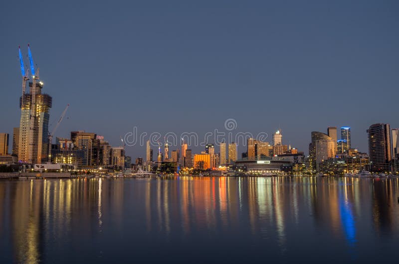 Victoria Harbour in the Melbourne Docklands Area Stock Photo - Image of ...