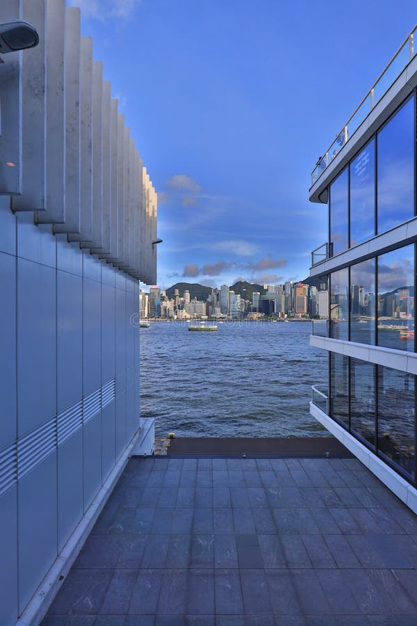 The Victoria Harbour View between Buildings at Ocean Terminal Deck 10 ...