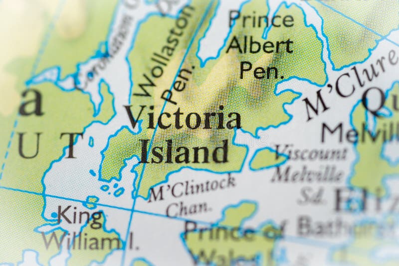 Victoria Island, Canada Highlighted on a World Map Stock Photo - Image ...