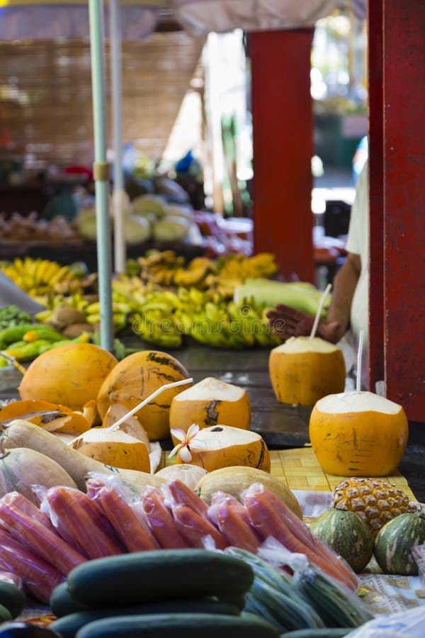 Victoria Market, Mahe, Seychelles Stock Photo - Image of ocean ...
