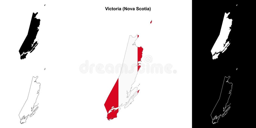 Victoria outline map stock vector. Illustration of empty - 361012585