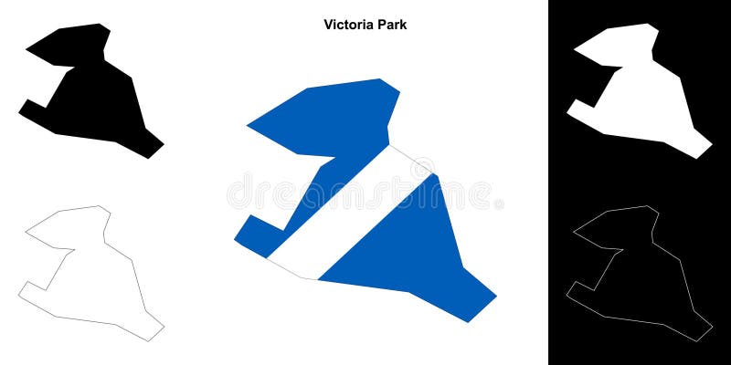 Victoria Park outline map stock vector. Illustration of infographics ...
