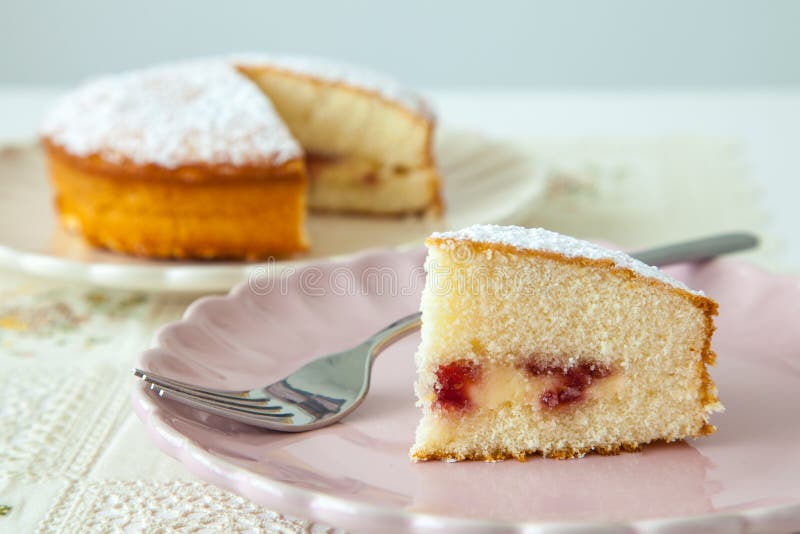 Victoria Sponge stock image. Image of cakes, fork, sponge - 29740951
