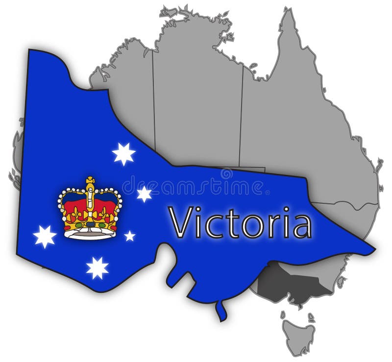 Victoria Territory and Flag Stock de ilustración - Ilustración de ...