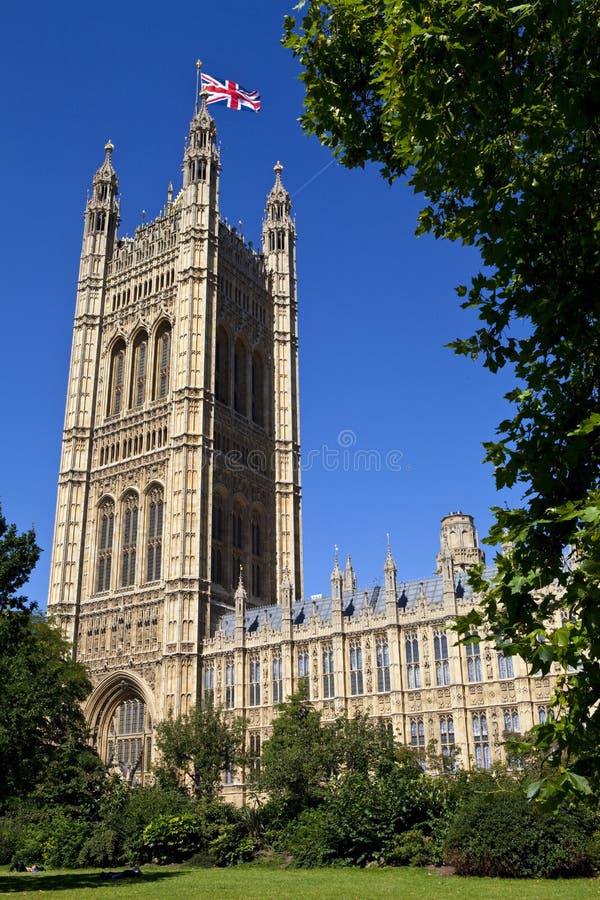 Victoria Tower At The Houses Of Parliament. Stock Image - Image of ...