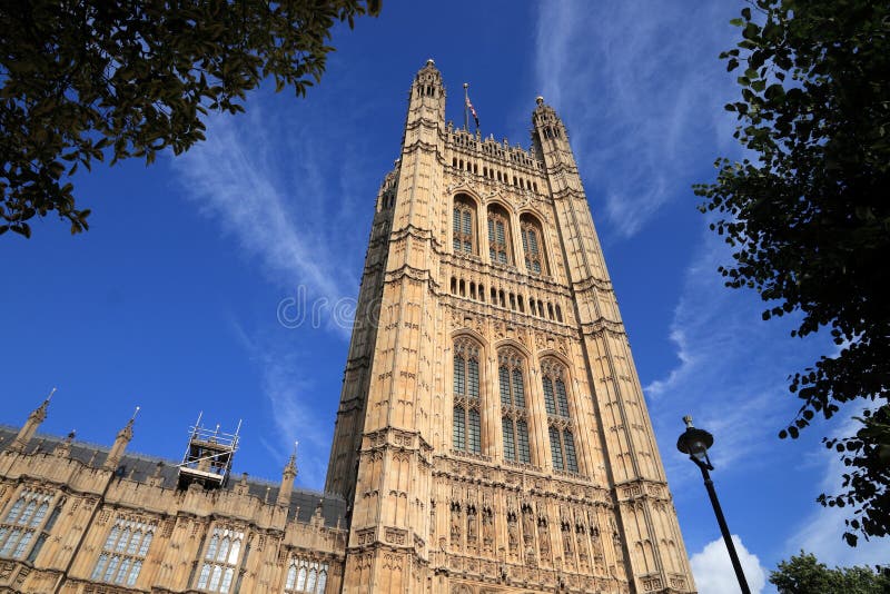 Victoria Tower, London stock image. Image of tower, architecture ...