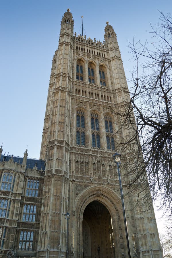 Victoria Tower, Palace of Westminster, London Stock Photo - Image of ...