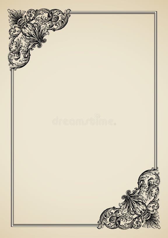 Victorian Border stock vector. Illustration of beauty - 32764082