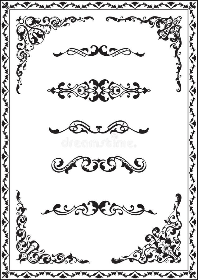 Victorian corner set stock vector. Illustration of angle - 31125593