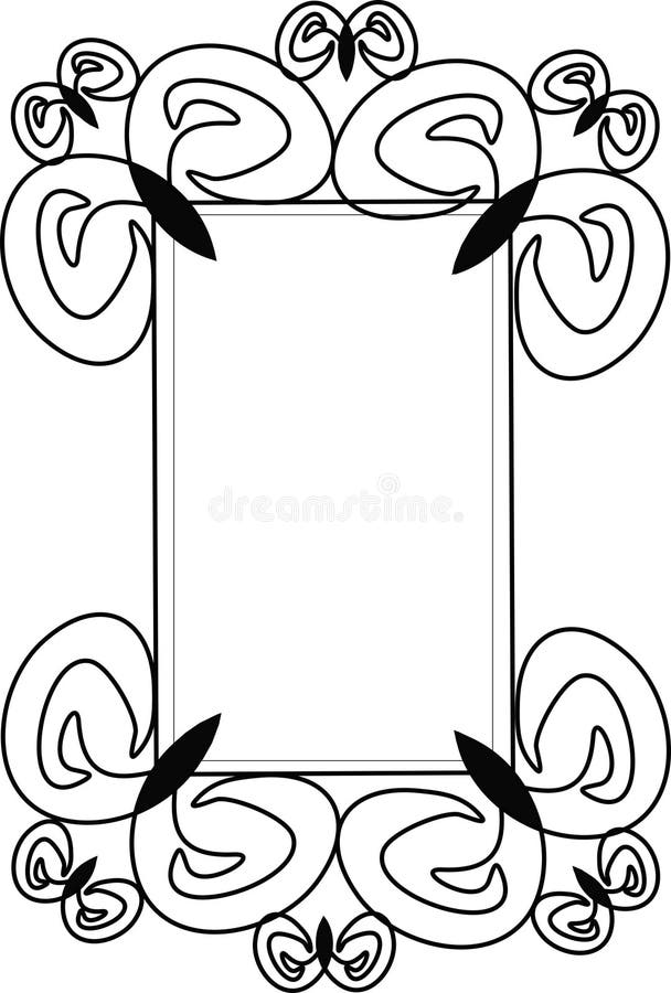 Victorian Curl frame stock vector. Illustration of nature - 8334472