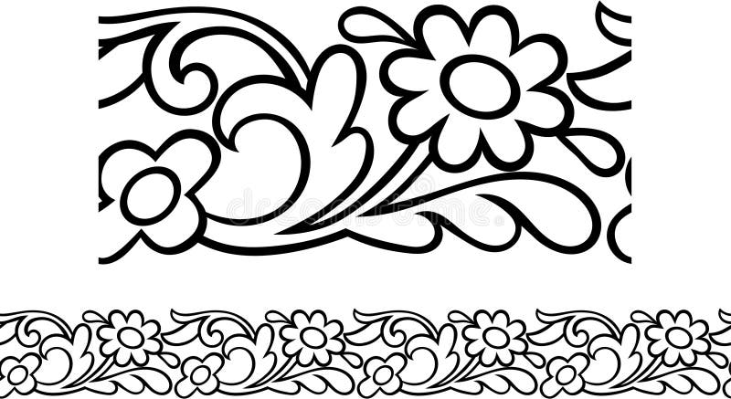 Victorian Daisy Border stock vector. Illustration of border - 15976238