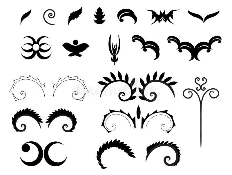 Victorian Decorative Shapes Stock Illustration - Illustration of ...