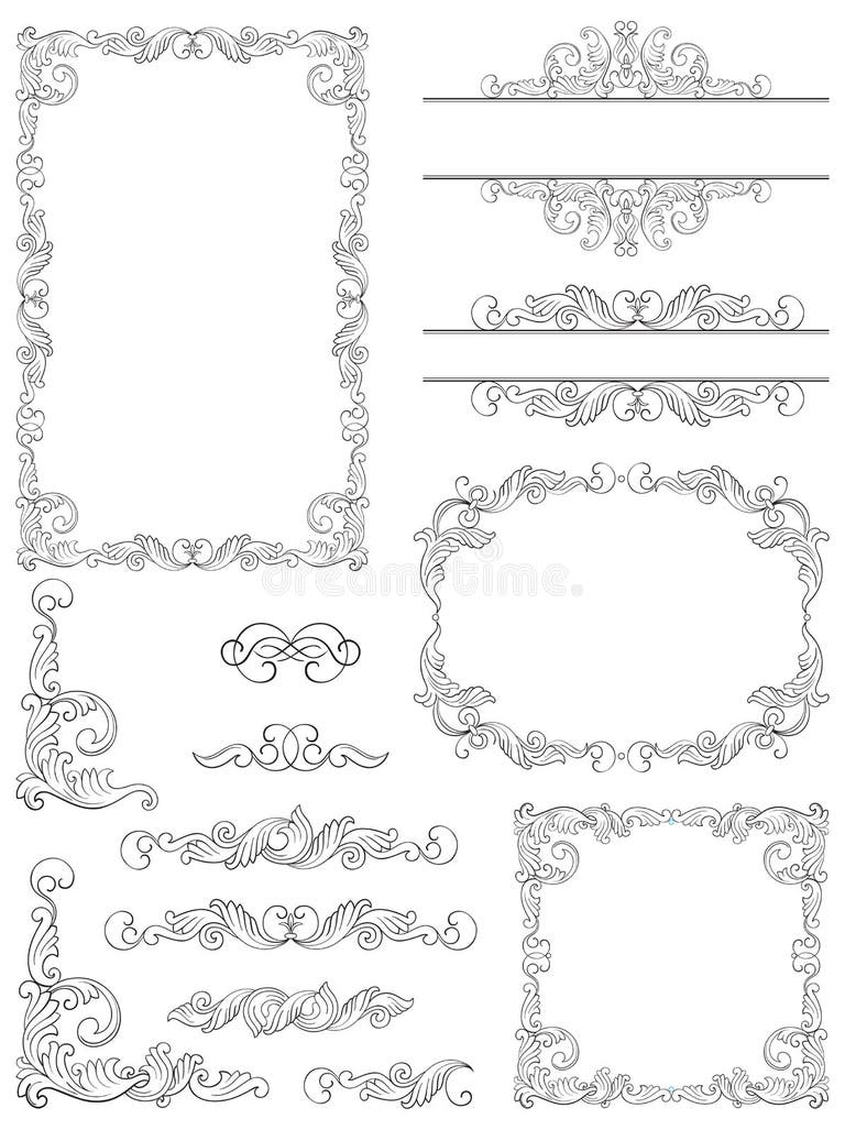Victorian Design Elements Stock Illustrations – 56,121 Victorian Design ...