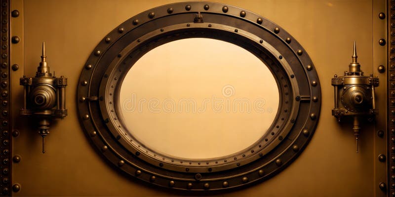 Victorian Era Inspired Mechanical Wall Panel Stock Illustration ...