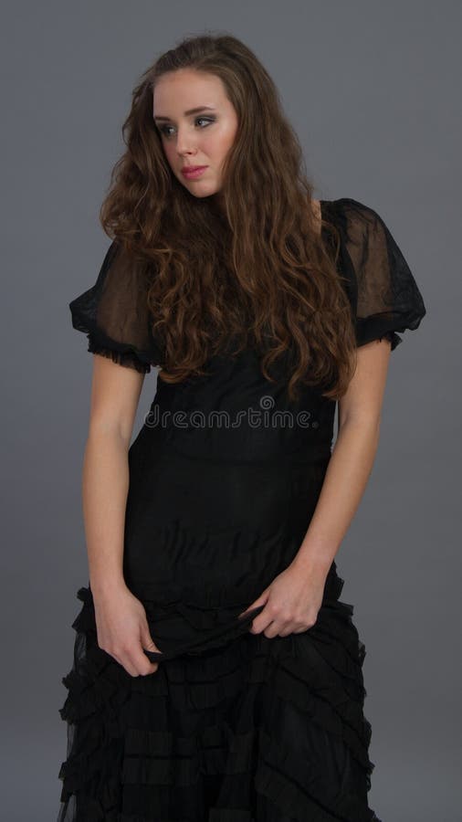 Victorian stock photo. Image of regency, necklace, black - 68493418