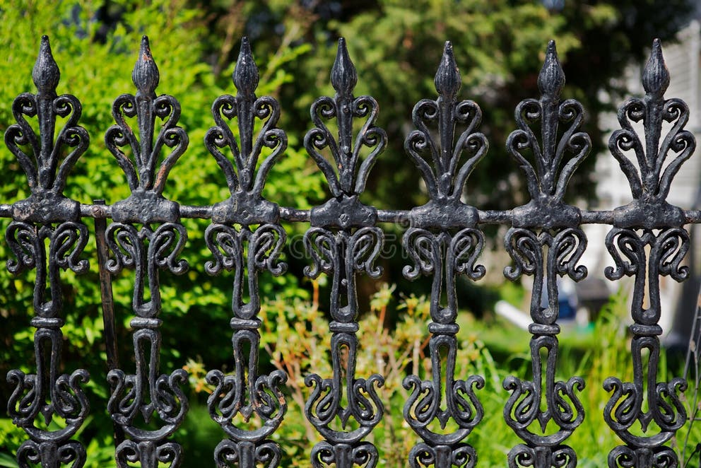 Victorian fence stock image. Image of entrance, forged - 24830859