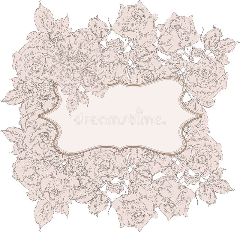 Victorian Greeting Card Template Stock Illustration - Illustration of ...