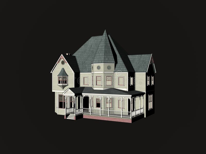 Victorian House stock illustration. Illustration of pillars - 310608