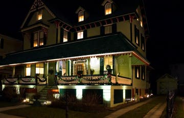 Victorian House at Night stock photo. Image of attractive - 1712790