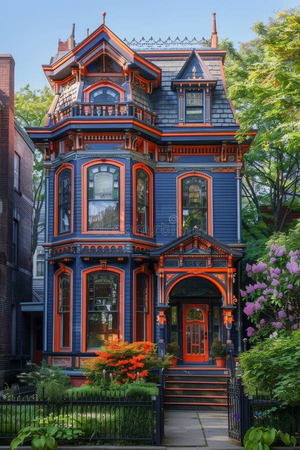 A Victorian House in the Woods. Victorian Architecture Stock Photo ...