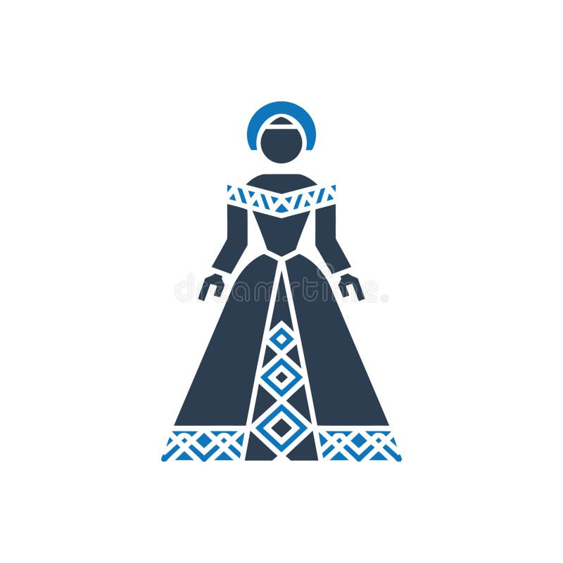 Victorian Lady Icon stock illustration. Illustration of sign - 373774915