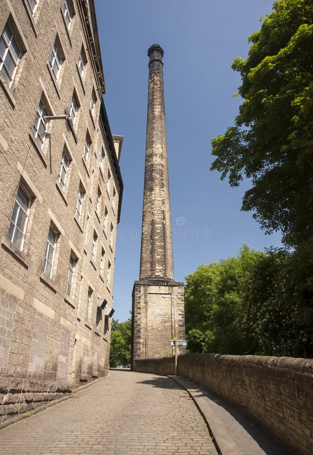 Victorian mill chimney stock image. Image of woollen - 32531201