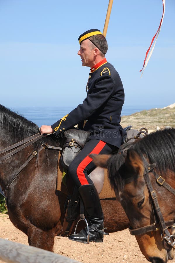 Victorian mounted trooper editorial stock photo. Image of malta - 30239828