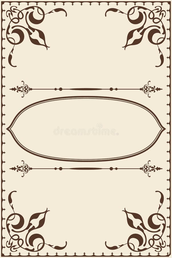 Victorian nice frame stock vector. Illustration of floral - 43663671
