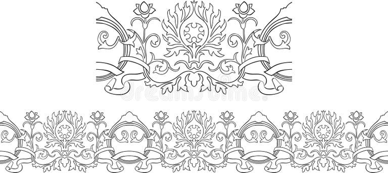 Victorian Outline Border stock vector. Illustration of matching - 16247788