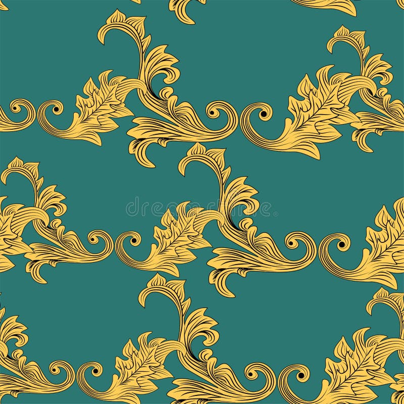 Victorian Pattern for Print Design. Floral Ornament Decoration. Textile ...