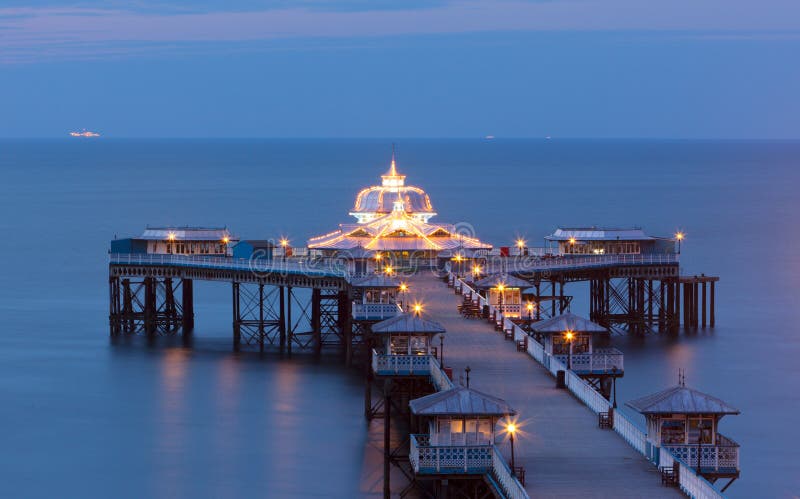 The Victorian Pier at Llandudno, North Wales Stock Photo - Image of ...