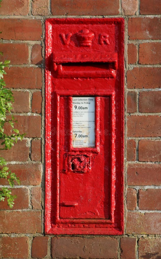 Victorian Post Box Mounted in Red Brick Column Editorial Stock Image ...