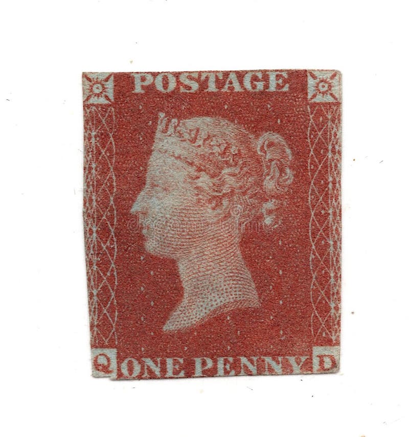 A Victorian Postage Stamp in Mint Condition on a White Background ...