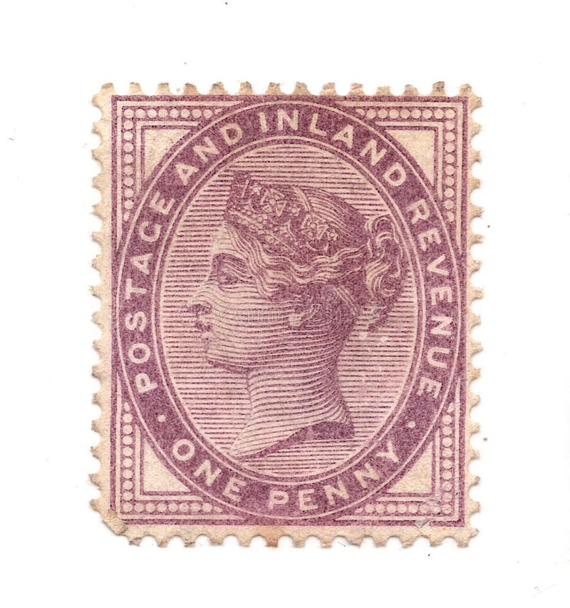 A Victorian Postage Stamp in Mint Condition on a White Background ...