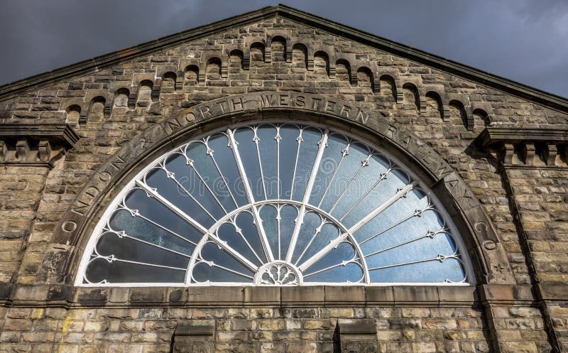 Victorian Railway Fan Window Stock Image - Image of glass, railway ...